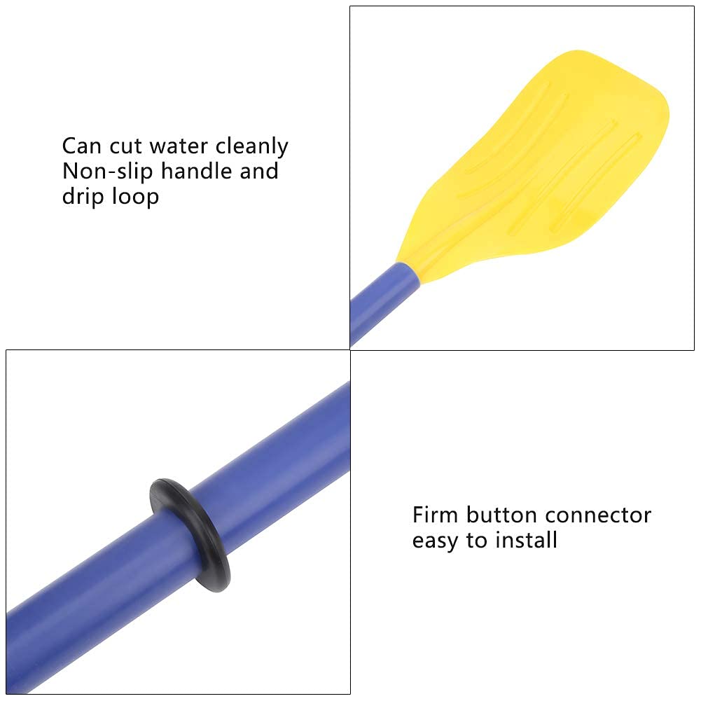 Rowing Oars, 45in ABS Plastic Detachable Oar Two Person Boat Paddle for Rubber Canoes Lifeboats Leisure Using Water Sports Accessory (2 Pieces)