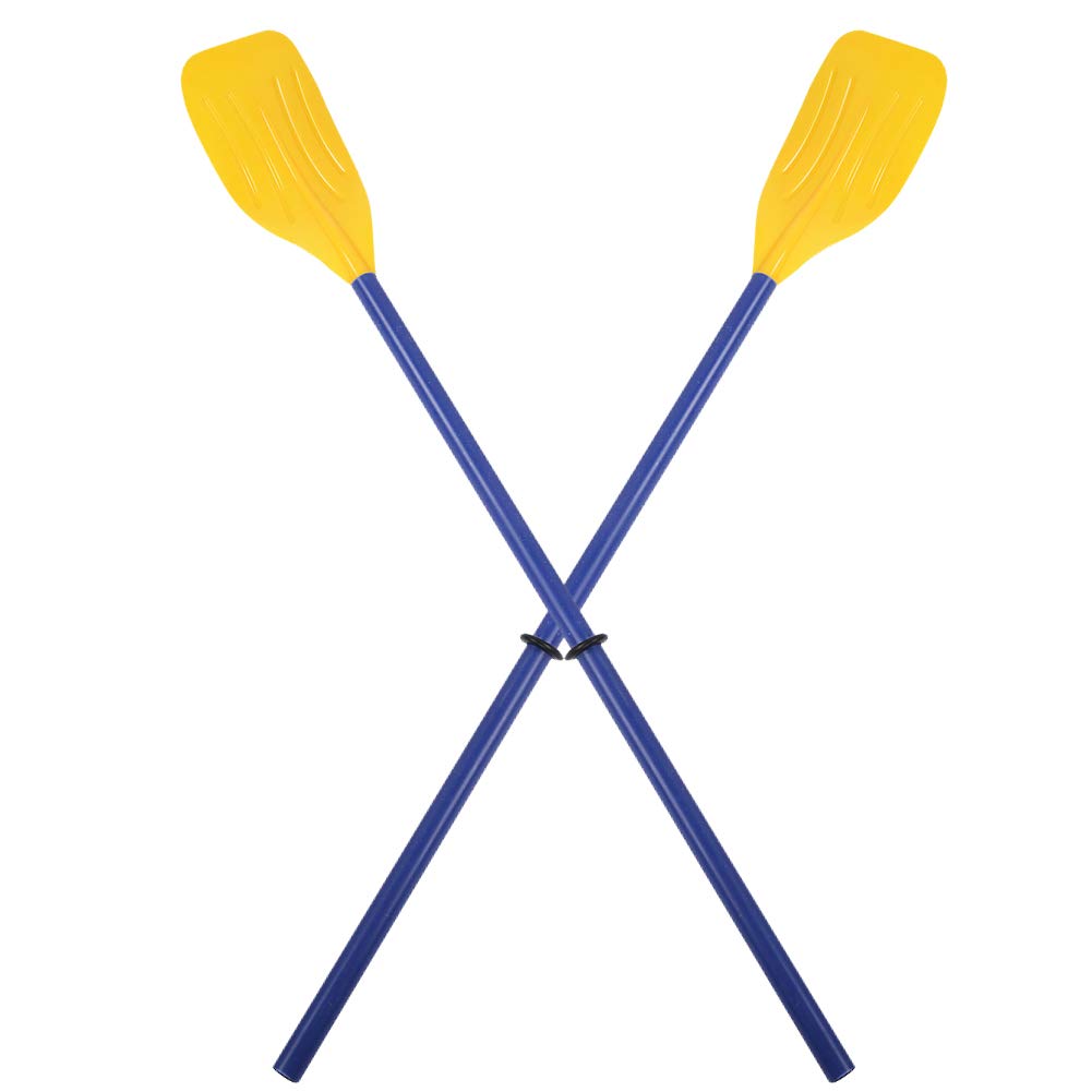 Rowing Oars, 45in ABS Plastic Detachable Oar Two Person Boat Paddle for Rubber Canoes Lifeboats Leisure Using Water Sports Accessory (2 Pieces)