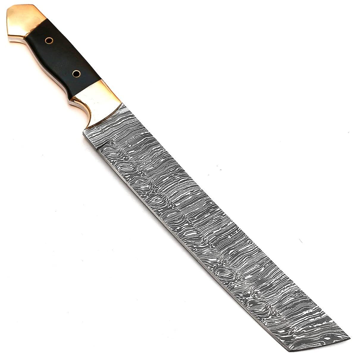 PAL 2000 KNIVES KNI-9470 Custom Handmade Damascus Steel Hunting Knife With Leather Sheath