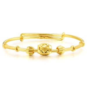 chow sang sang 999.9 24k gold price-by-weight 5.31g gold adjustable bangle for tiny size gift 64731k