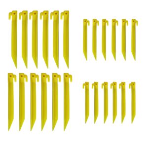 24pcs tent pegs plastic spike hook awning camping caravan visual marker,12x 6inch + 12x 9inch