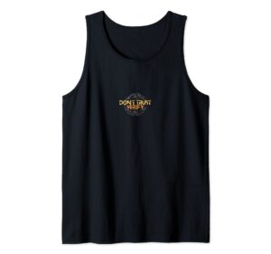 don't trust. verify. cryptography decentralization bitcoin tank top