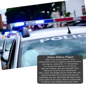 bobauna Police Officer Prayer Engraved Wallet Card Inster Thin Blue Line Cop Jewelry Police Academy Graduation Gift (police officer prayer uniform black)