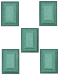 sizzix framelits die set 25pk-stacked tiles rectangles by tim holtz, 665433, multicolor