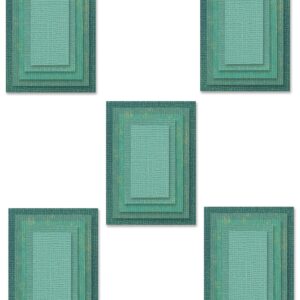 Sizzix Framelits Die Set 25PK-Stacked Tiles Rectangles by Tim Holtz, 665433, Multicolor