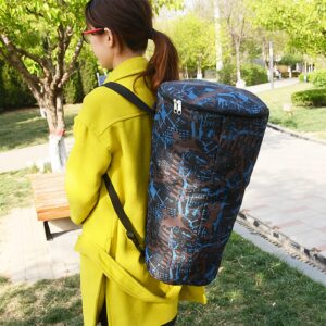 MILISTEN Drum Storage Bag Drum Backpack Case African Drum Carry Bag Drum Shoulder Backpack for Djembe Percussion Instrument Camouflage Blue Drum Hardware Bag