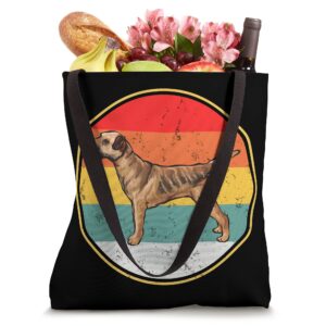 Vintage Retro Sunset Border Terrier Dog Tote Bag