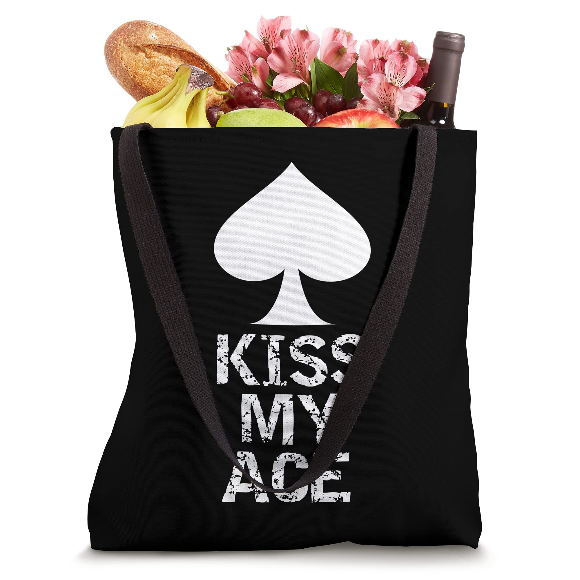 Kiss My Ace Poker Night Gambling Casino Tote Bag