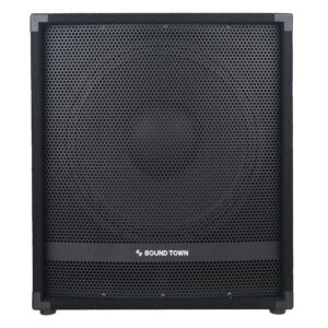 Sound Town METIS Series 2400 Watts 18" Powered Subwoofer with Class-D Amplifier, 4-inch Voice Coil, High-Pass Filter (METIS-18PWG)