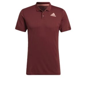 adidas men's tennis freelift polo shirt, shadow red, x-large