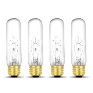 lumenivo piano light bulb 40 watt 120 volts 一 40t10/cl light bulb display replacement for creative hobbies 3090 一 t10 bulb medium base (e26) clear incandescent bulb for illuminated display 一 4 pack