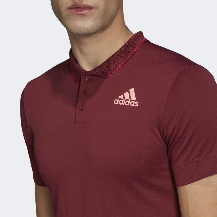 adidas Men's Tennis Freelift Polo Shirt, Shadow Red, X-Large