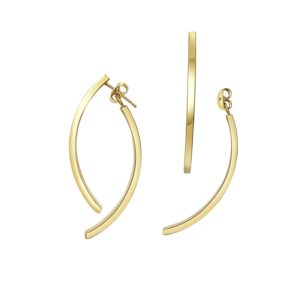 surrounded forest cross curved earrings curved drop earrings long bar earrings curved stick dangle earring drop earrings for women