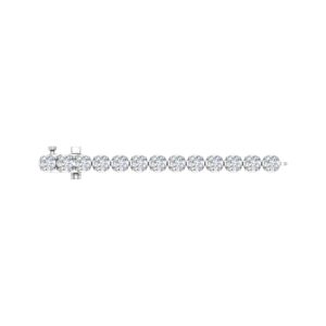 FINEROCK 8 1/4 Carat Diamond Tennis Bracelet in 14K White Gold (7 Inch)