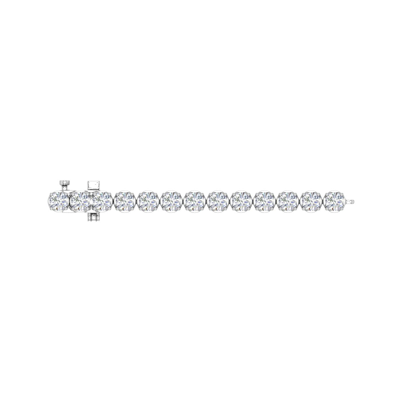 FINEROCK 8 1/4 Carat Diamond Tennis Bracelet in 14K White Gold (7 Inch)