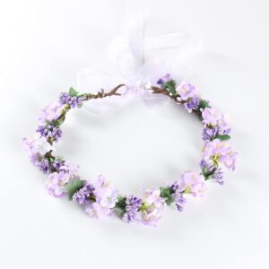 ukylin flower crown for girls, flower headband wreath for wedding, baby shower, family photos and fancy gala