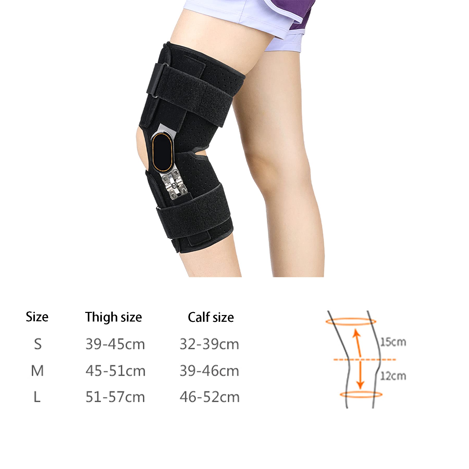 WILLQ Hinged Knee Brace ROM Adjustable Medical Orthopedic Support Stabilizer After Surgery for Arthritis Acl Pcl Meniscus Tear Osteoarthritis PCL Injury for Recovery Stabilization,Left,Small