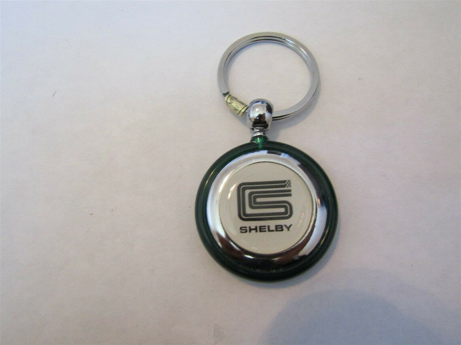 SHELBY COBRA EARLY CS LOGO ROUND PLASTIC KEYCHAIN - GREEN