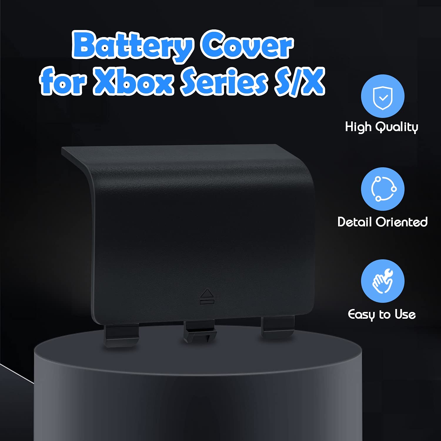 Mcbazel Battery Cover for Xbox Series X/S, Universal Replacement Battery Back Shell Door Lid Repair Part for Xbox Series S/X Controllers (6 Packs) - Black (NOT for Xbox One/Elite 1&2 Controllers)