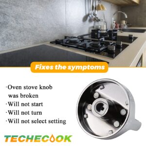 Techecook Upgraded W10766544 Gas Stove Knobs Replacement for WFG540H0ES0 WFG540H0ES1 Whirlpool Gas Range Knobs, Replace W10430807 W10676228 AP5958476 4248219 EAP10067059 PS10067059 (5PACKS)