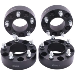 vlaoschi black forged 5x135 hubcentric wheel spacers 2 inch with 14x2 studs compatible with ford lin-coln 5 lug for 1997-2003 f150 | 1997-2002 expedition | 1998-2002 navigator - pack of 4