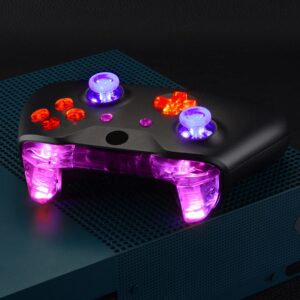 eXtremeRate Multi-Colors Luminated Bumpers Triggers Dpad Thumbsticks Start Back ABXY Action Buttons, DTFS (DTF 2.0) LED Kit for Xbox One S & X Controller (Model 1708) - Controller NOT Included