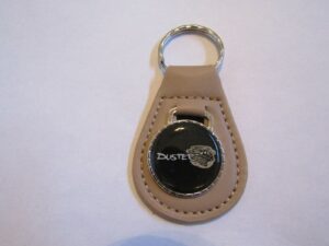 1970 1971 1972 1973 1974 1975 1976 duster cloud logo leather keychain - beige