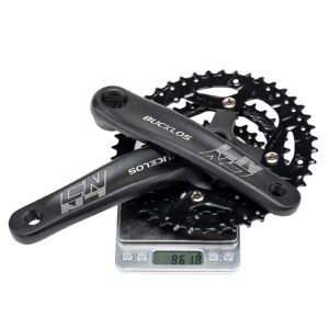 BUCKLOS MTB Crankset Square Taper with 22/24/26/32/38/42/44T Chainring Set, 170mm 104/64 BCD Hybrid Mountain Bike Crankset 8/9/10 Speed Compatible with Shimano Sram FSA.