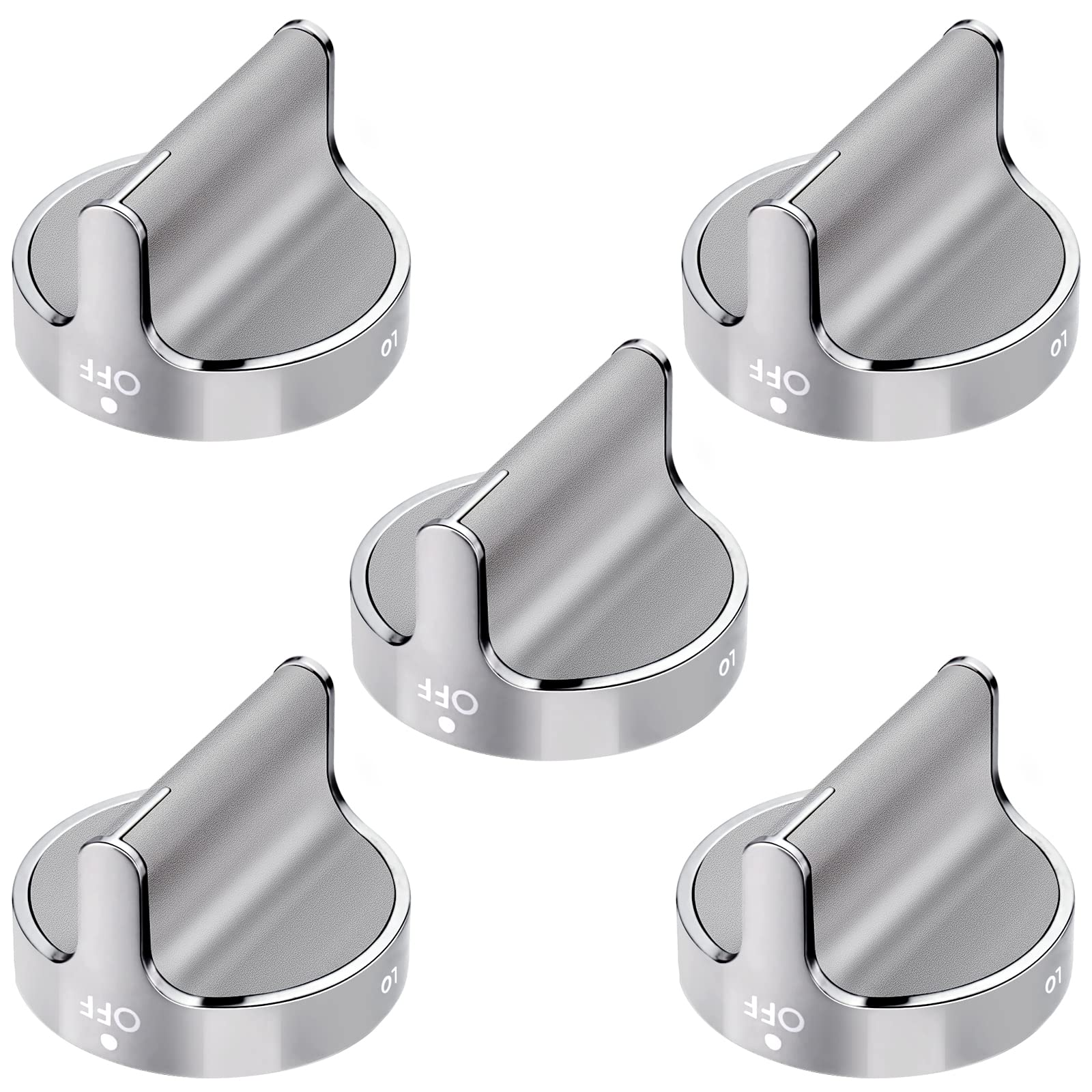 Techecook Upgraded W10766544 Gas Stove Knobs Replacement for WFG540H0ES0 WFG540H0ES1 Whirlpool Gas Range Knobs, Replace W10430807 W10676228 AP5958476 4248219 EAP10067059 PS10067059 (5PACKS)