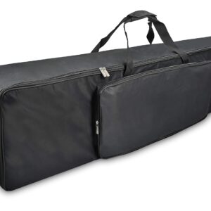 Ruibo 88 Key Keyboard Gig Bag Case for Electric Piano with 10MM Cotton Padded, Waterproof 600D Oxford Gig Bag 54"x13"x6.7" / Black