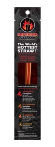 the inferno straw | world's hottest straw | world's only pepper extract infused straw | caution: 5 million scoville, is