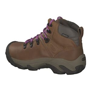 KEEN Women's Pyrenees Mid Height Waterproof Hiking Boots, Safari/English Lavender, 9