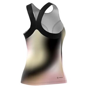 adidas Women's Tennis Y-Tank Heat.RDY, White/Black/Chalky Brown (Primeblue), Medium