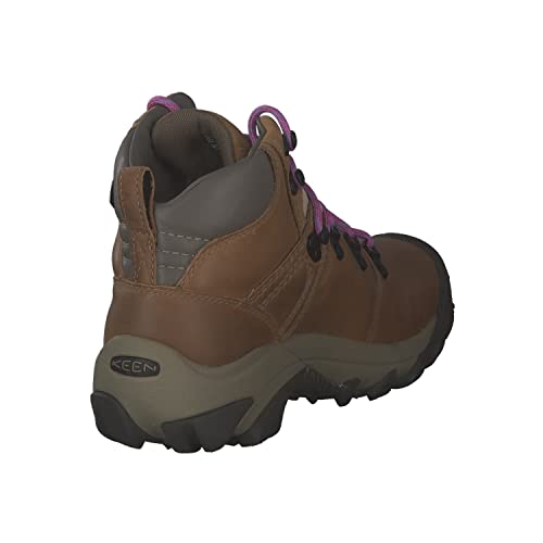 KEEN Women's Pyrenees Mid Height Waterproof Hiking Boots, Safari/English Lavender, 9