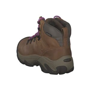 KEEN Women's Pyrenees Mid Height Waterproof Hiking Boots, Safari/English Lavender, 9