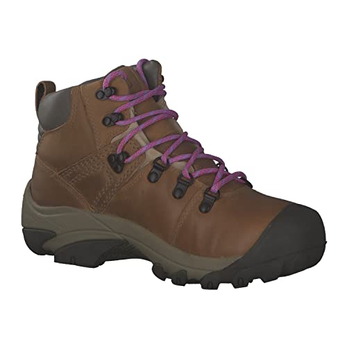 KEEN Women's Pyrenees Mid Height Waterproof Hiking Boots, Safari/English Lavender, 9