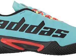 adidas Men's Barricade Clay Tennis Shoe, Pulse Aqua/Black/Pulse Lime, 12