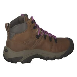 KEEN Women's Pyrenees Mid Height Waterproof Hiking Boots, Safari/English Lavender, 9