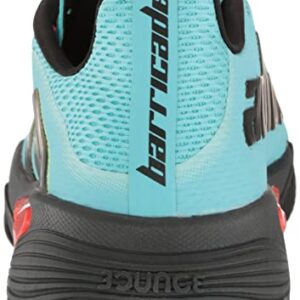 adidas Men's Barricade Clay Tennis Shoe, Pulse Aqua/Black/Pulse Lime, 12