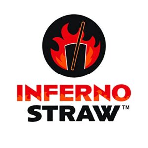 The Inferno Straw | World's Hottest Straw | World's Only Pepper Extract Infused Straw | Caution: 5 Million Scoville, IS