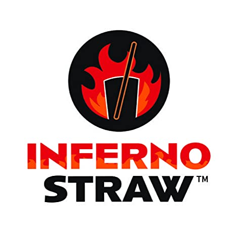 The Inferno Straw | World's Hottest Straw | World's Only Pepper Extract Infused Straw | Caution: 5 Million Scoville, IS