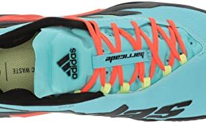 adidas Men's Barricade Clay Tennis Shoe, Pulse Aqua/Black/Pulse Lime, 12