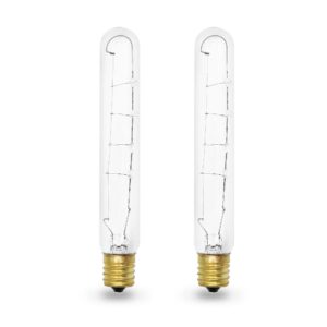 lumenivo 40 watt 130 volt t6.5 refrigerator light bulb ー replaces 40w 120v freezer light bulb subzero 500 series refrigerator freezer ー intermediate base e17 ー clear incandescent bulb ー 2 pack