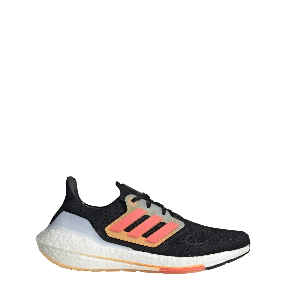 adidas Men's Ultraboost 22 Running Shoe, Black/Turbo/Flash Orange, 11.5