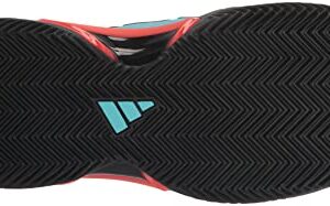 adidas Men's Barricade Clay Tennis Shoe, Pulse Aqua/Black/Pulse Lime, 12