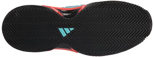 adidas Men's Barricade Clay Tennis Shoe, Pulse Aqua/Black/Pulse Lime, 12