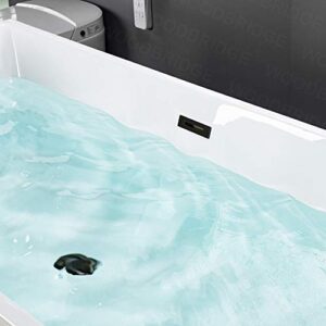 WOODBRIDGE BTA1512-MB-Drain&O Bathtub, 67 Inch, Matt Black