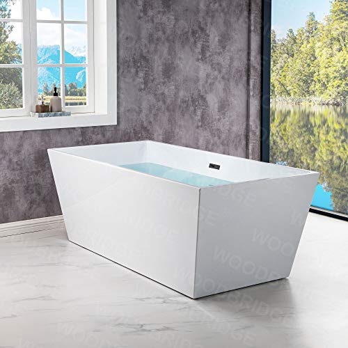 WOODBRIDGE BTA1512-MB-Drain&O Bathtub, 67 Inch, Matt Black