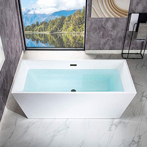 WOODBRIDGE BTA1512-MB-Drain&O Bathtub, 67 Inch, Matt Black