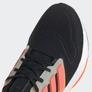 adidas Men's Ultraboost 22 Running Shoe, Black/Turbo/Flash Orange, 11.5